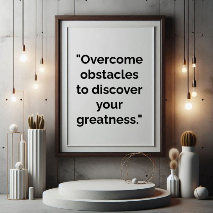 Plantilla de Grey Typographic Motivational Quotes Square (1:1 ...