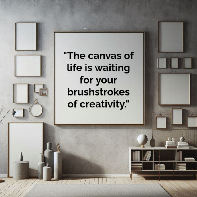 Grey Typographic Motivational Quotes Square (1:1) Template | PosterMyWall