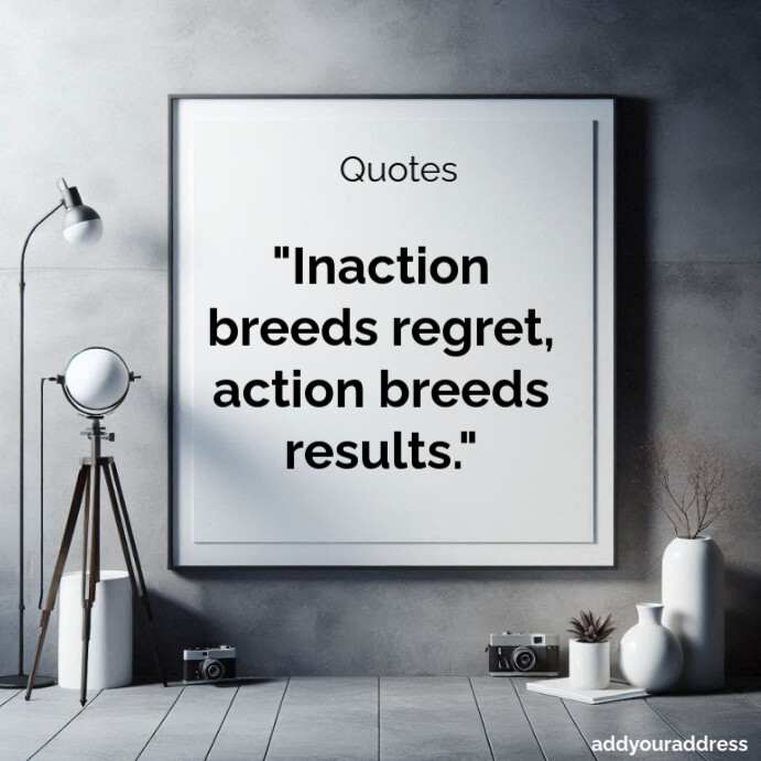 Grey Typographic Motivational Quotes Square (1:1) Template | PosterMyWall
