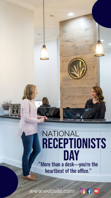 Copy of Grey Typographic National Receptionist Day Instagram Story ...