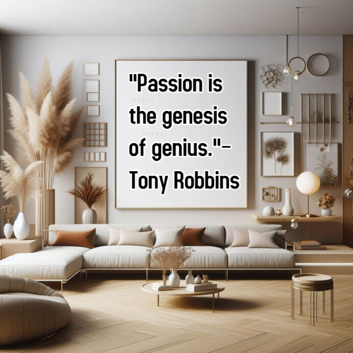 Plantilla de Grey Typographic Passion And Enthusiasm Quote Instagram ...