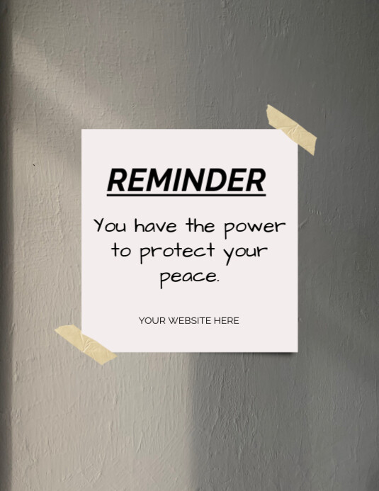 Copy of Grey Typographic Reminder Message Posts Flyer (us Letter ...