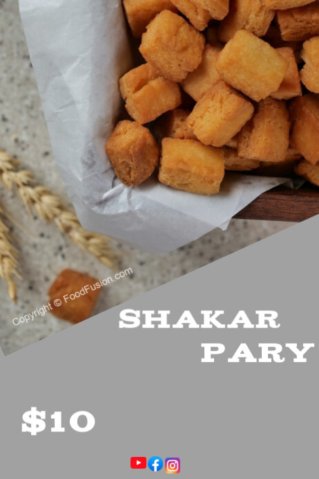 Grey Typographic Shakat Pary Poster Template | PosterMyWall