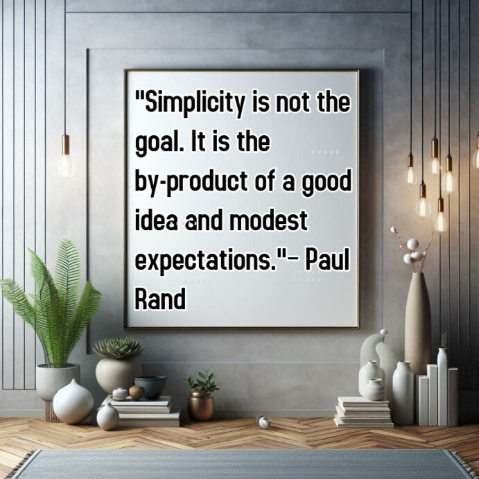 Grey Typographic Simplicity And Contentment Quote Instagram Post ...