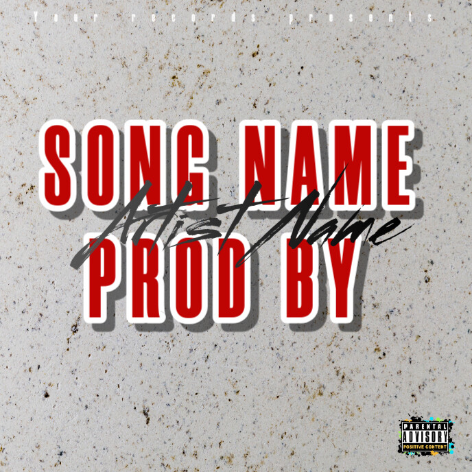 Copy of Grey Typographic Tough Texture Song Album Cover | PosterMyWall