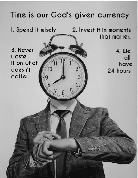 Copy of Grey Typographic Use Time Well Flyer (us Letter) | PosterMyWall