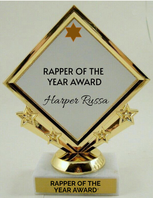 Grey Typography Award Plaque Flyer (us Letter Template | PosterMyWall