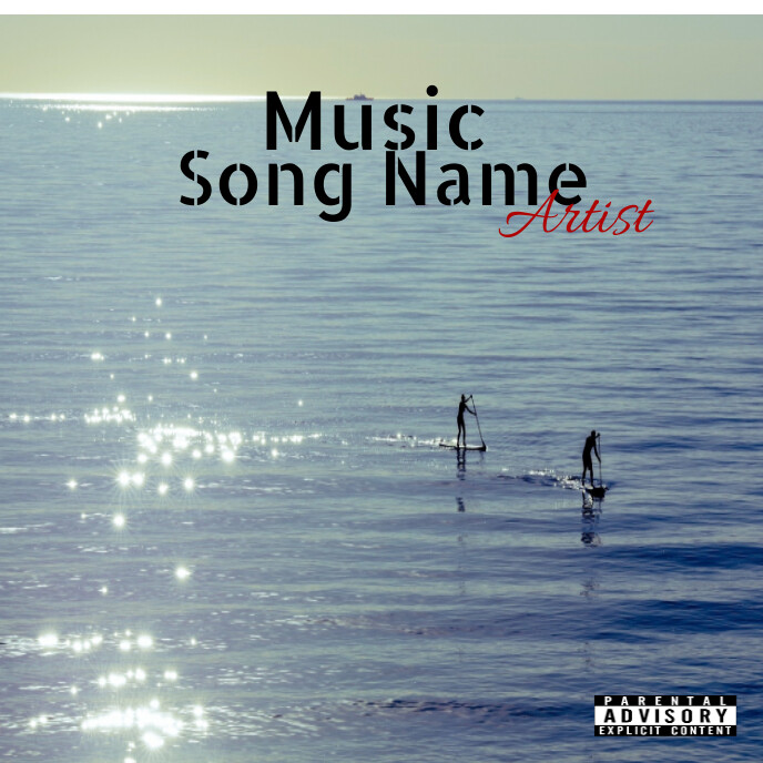 Grey Typography Sea View Music Album Cover Template | PosterMyWall