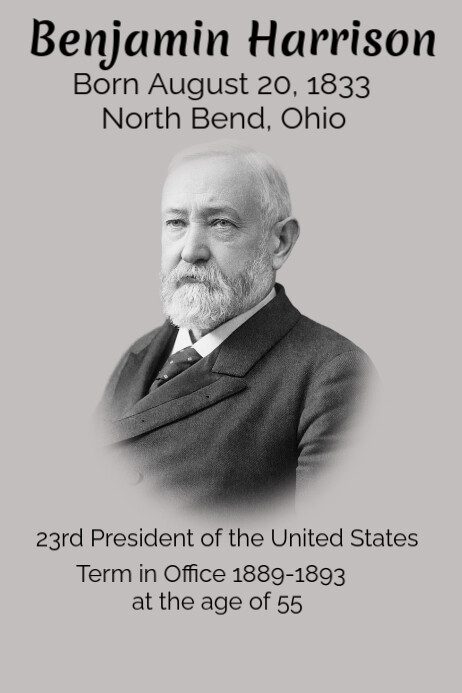 Grey Usa President History Poster Template | PosterMyWall