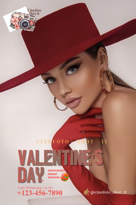 Grey Valentine Photoshoot Promo Poster Template | PosterMyWall