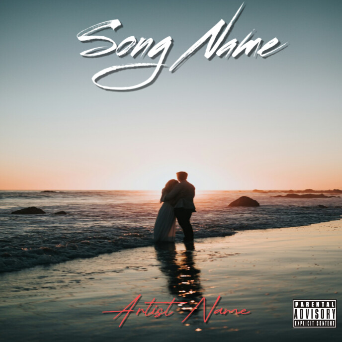 Copy of Grey Vintage Couple Love On Beach Mixtape Cover Album Cover ...