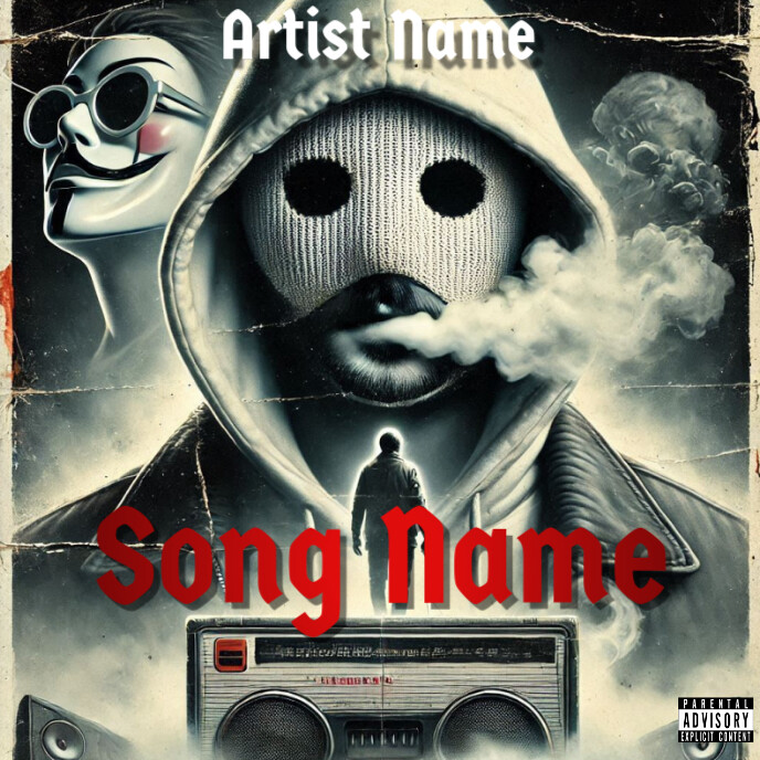 Grey Vintage Mixtape Cover Album Cover Template | PosterMyWall