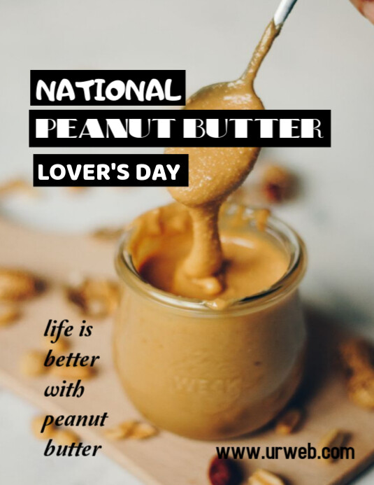Copy of Grey Vintage National Peanut Butter Lover's Day Flyer (us ...