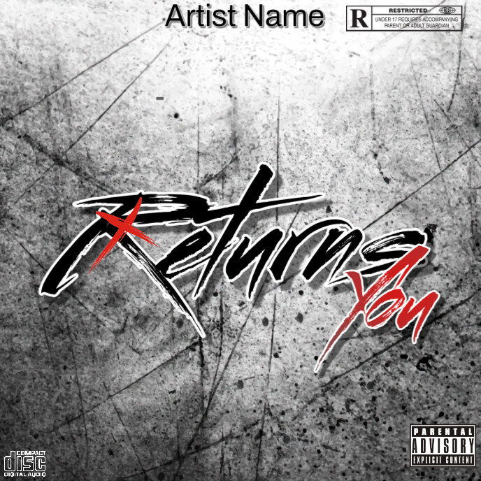 Grey Vintage Returns Mixtape Cover Artwork Album Cover Template ...