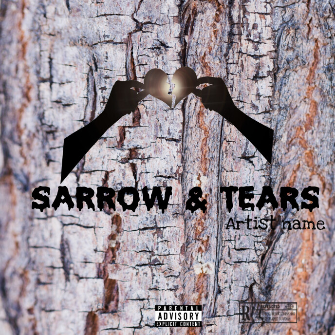 Grey Vintage Sarrow And Tears Album Cover Template | PosterMyWall