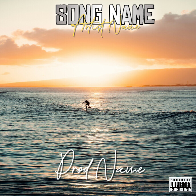 Copy of Grey Vintage Sea Beach View Music Mixtape Cover Album Cover ...