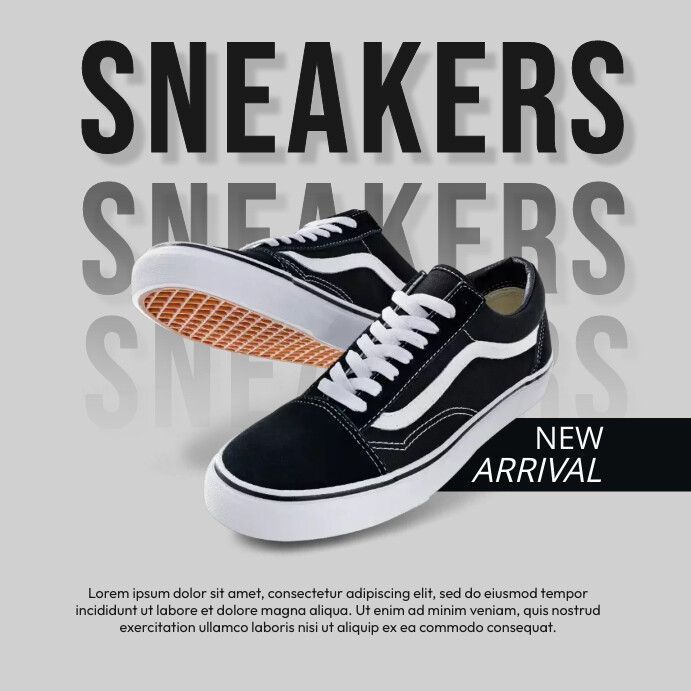 Grey Vintage Shoe Poster Design Instagram Pos Templat | PosterMyWall