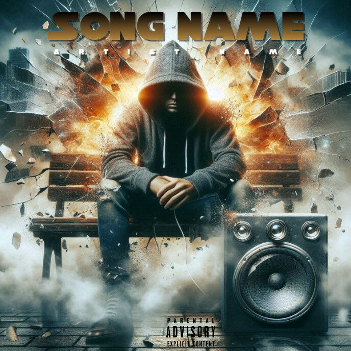 Grey Vintage Speaker Cd Mixtape Album Cover Template | PosterMyWall