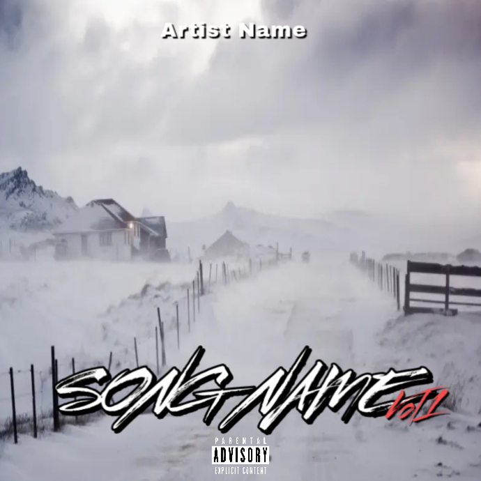 Grey Vintage Winter Mixtape Cover Album Cover Template | PosterMyWall