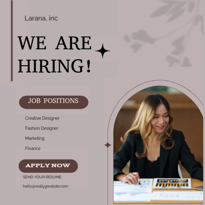 Grey We Are Hiring Instagram Post Template | PosterMyWall
