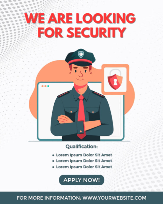 Copy of Grey We Are Hiring Security Instagram Post | PosterMyWall