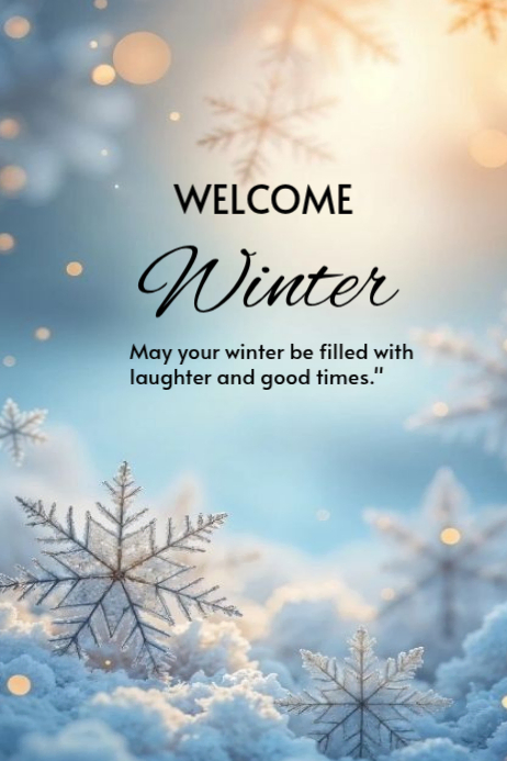 Grey Winter Welcome Poster Template | PosterMyWall
