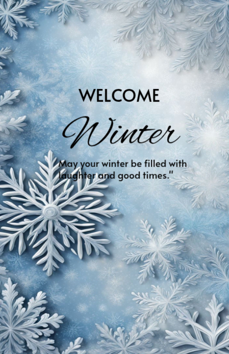 Grey Winter Welcome Tabloid Template | PosterMyWall