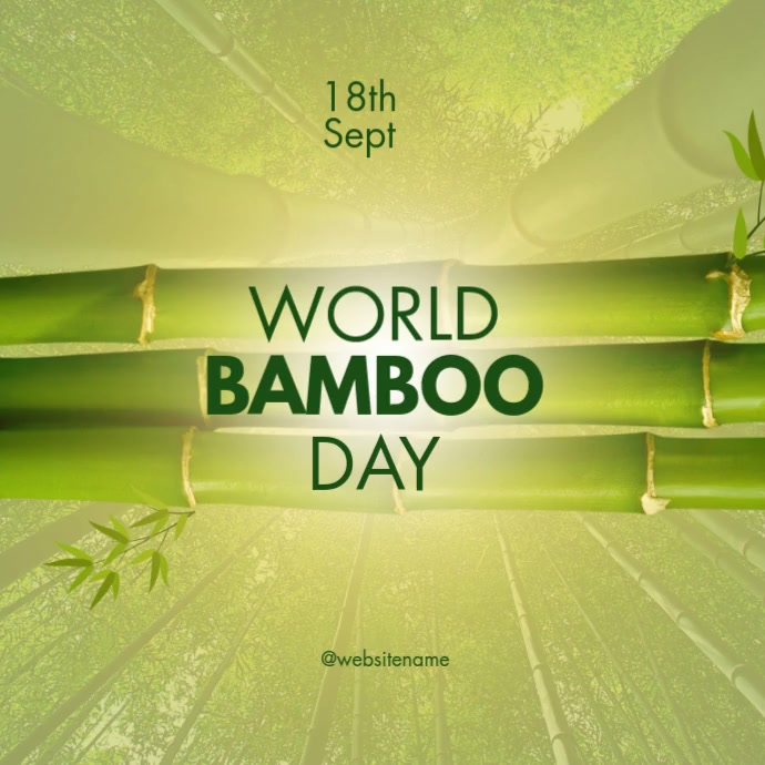 Plantilla de Grey World Bamboo Day Instagram Post | PosterMyWall