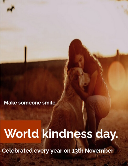 Grey World Kindness Day Flyer (us Letter) Template | PosterMyWall