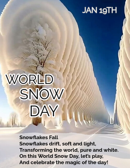 Grey World Snow Day Template Design Flyer (us Letter) | PosterMyWall