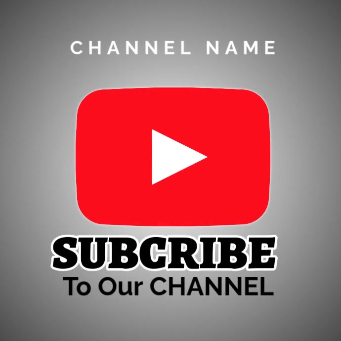 Grey Youtube Channel Instagram Post Template | PosterMyWall