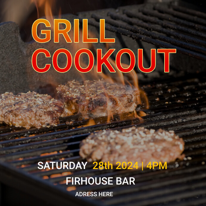 Grill cookout Template | PosterMyWall