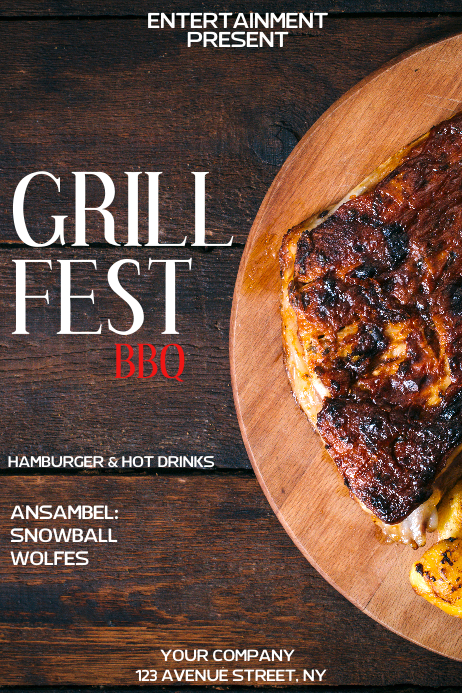Copy of Grill fest event flyer template | PosterMyWall