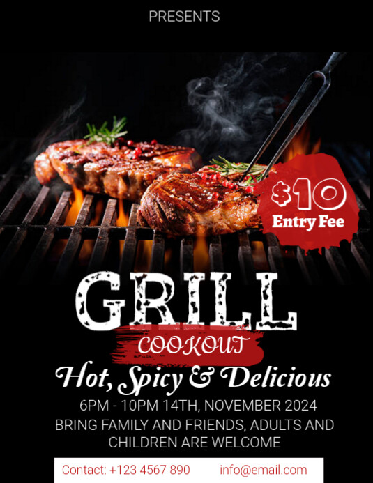 Copy of Grill flyer | PosterMyWall