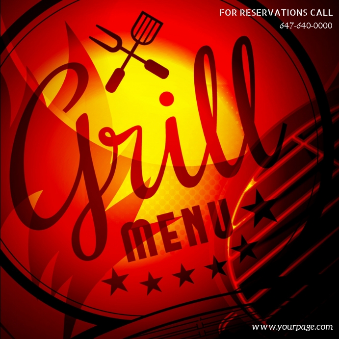 grill menu Template | PosterMyWall