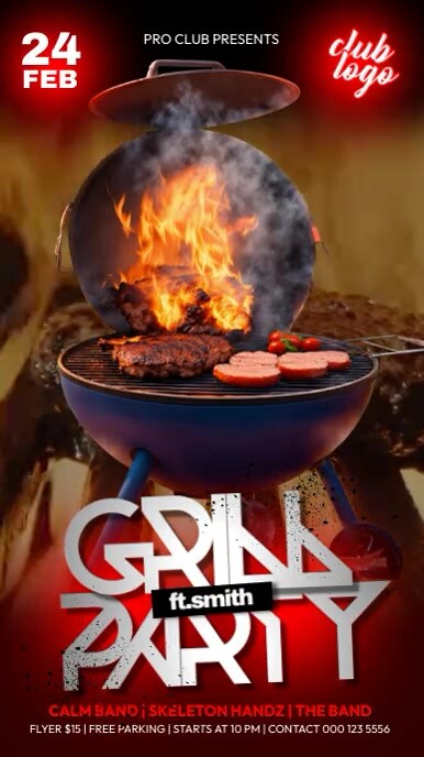 Grill Party Poster Template | PosterMyWall