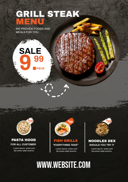 Grill Steak Ads Template | PosterMyWall