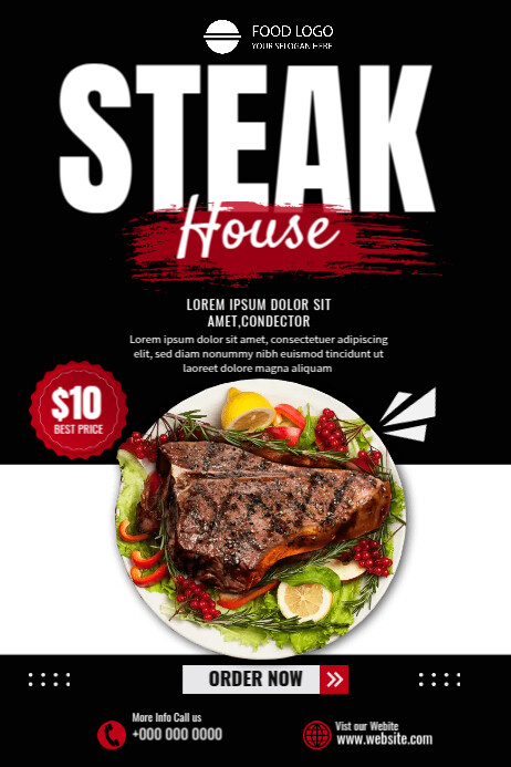 Grill Steak House Ads Templat | PosterMyWall