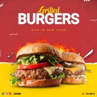 Grilled Burgers Promo Template | PosterMyWall