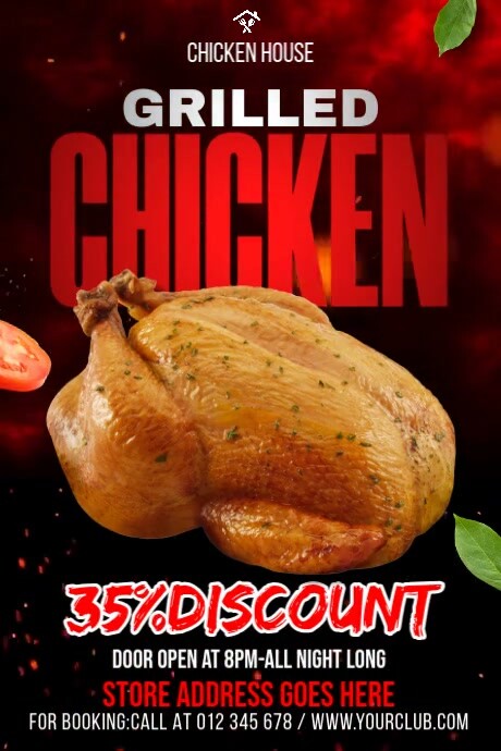 GRILLED CHICKEN ADS Template | PosterMyWall