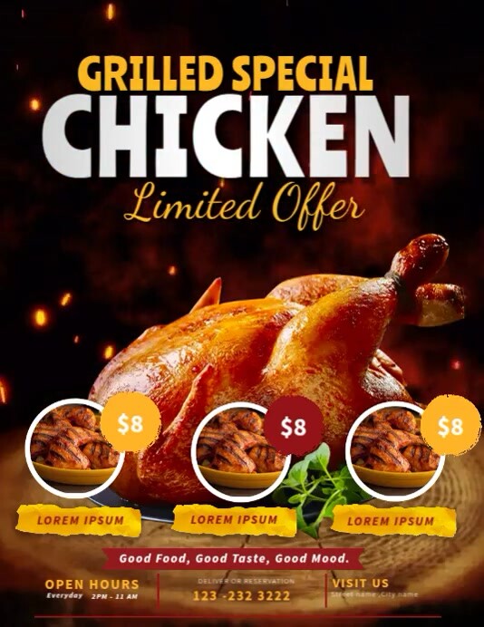 Grilled Chicken Best Deals Template | PosterMyWall