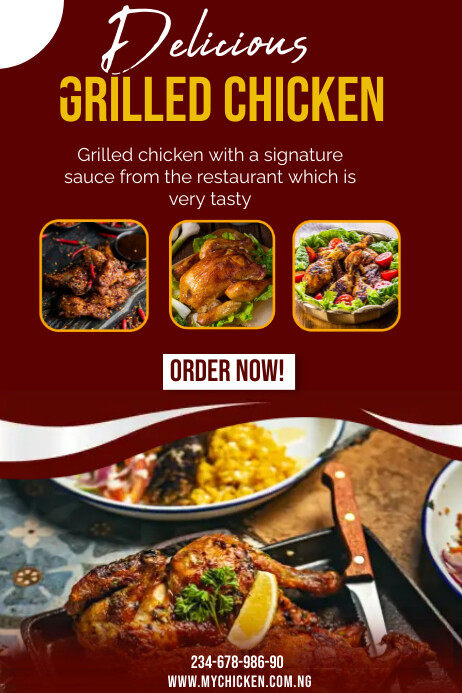 Grilled chicken FLYER Template | PosterMyWall