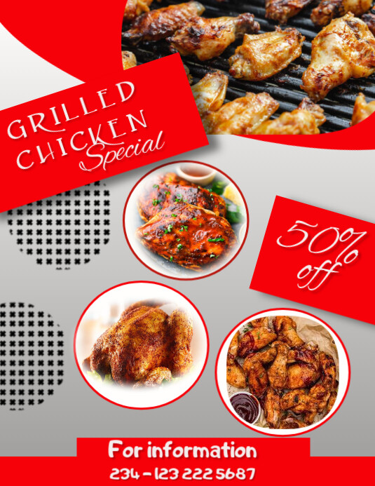 Grilled chicken flyer Template | PosterMyWall