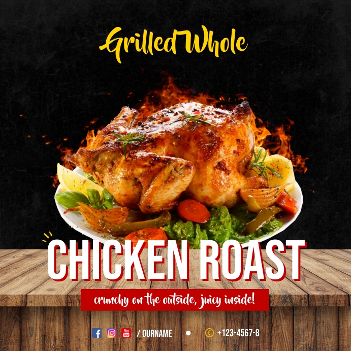Copy of Grilled Chicken Roast | PosterMyWall