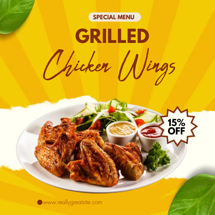 GRILLED CHICKEN TEMPLATE | PosterMyWall