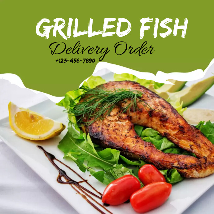 Plantilla de GRILLED FISH RESTAURANT TEMPLATES | PosterMyWall
