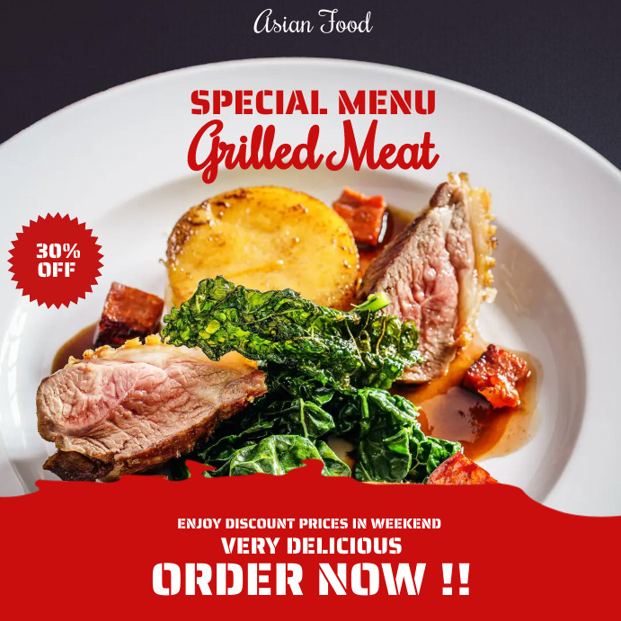 grilled meat Template | PosterMyWall