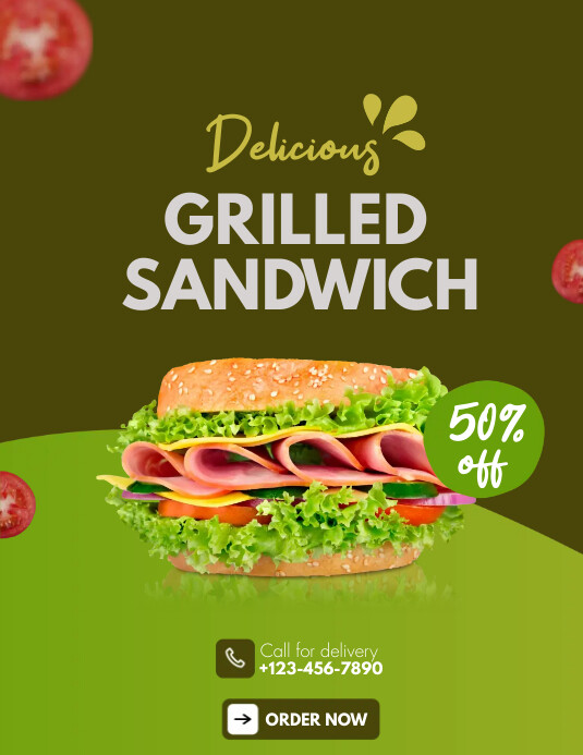 GRILLED SANDWICH FLYERS Template | PosterMyWall