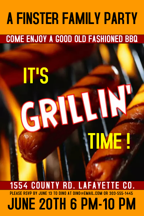 Grillin' Time Template | PosterMyWall