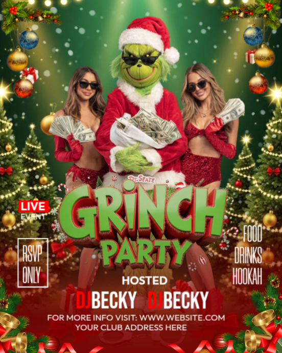 Grinch Money Madness Template | PosterMyWall